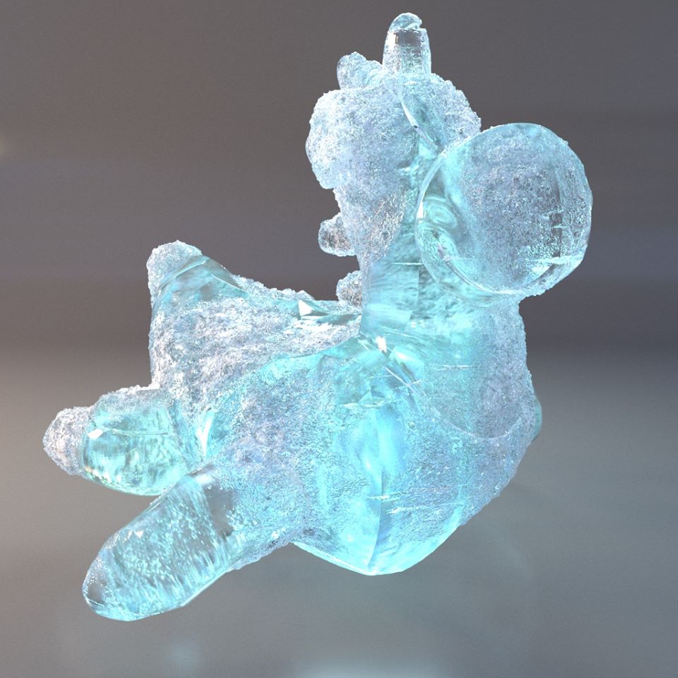 Ice shader experiments by J-f Héreng using SideFX Houdini & Redshift 3d ...