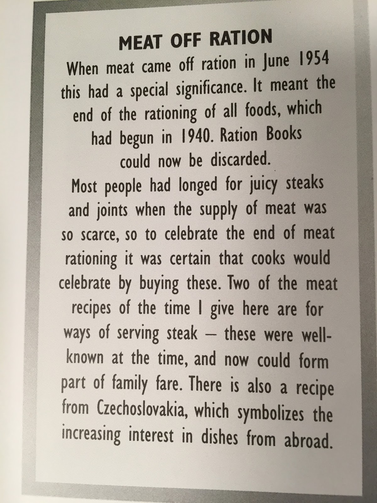 Essay-eh: Meat rationing ends in 1954