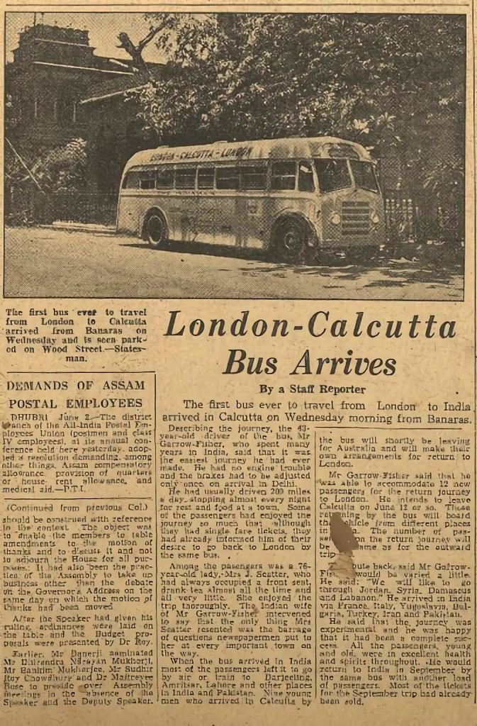 London–Calcutta Bus Service, the World’s Longest Bus Route. It Took ...