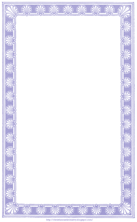 shell border frames in three colors | Christian Card Ministry