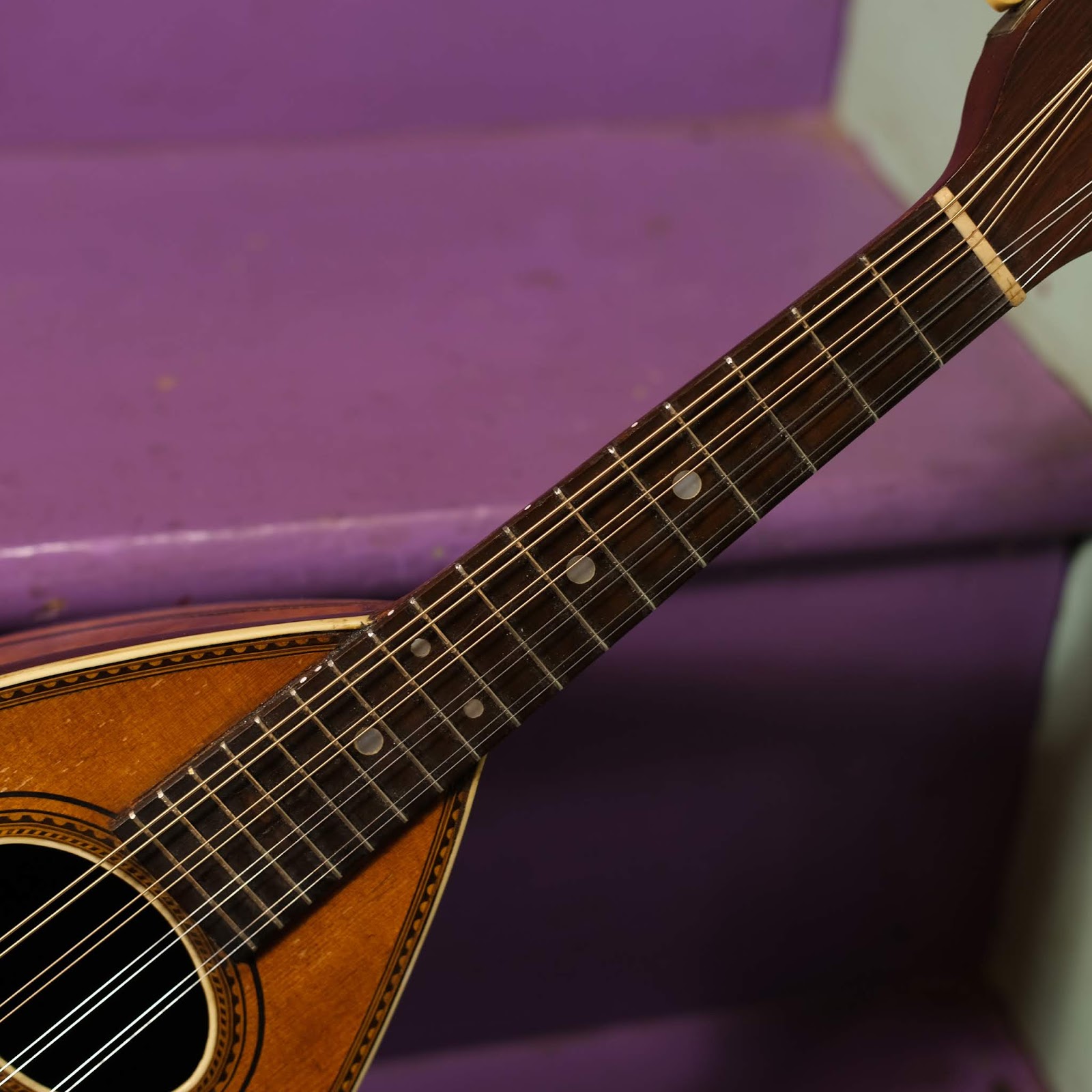 1890s Bruno Fancy Bowlback Mandolin