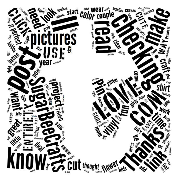 Word Clouds - back-to-school notebooks and more - Sugar Bee Crafts