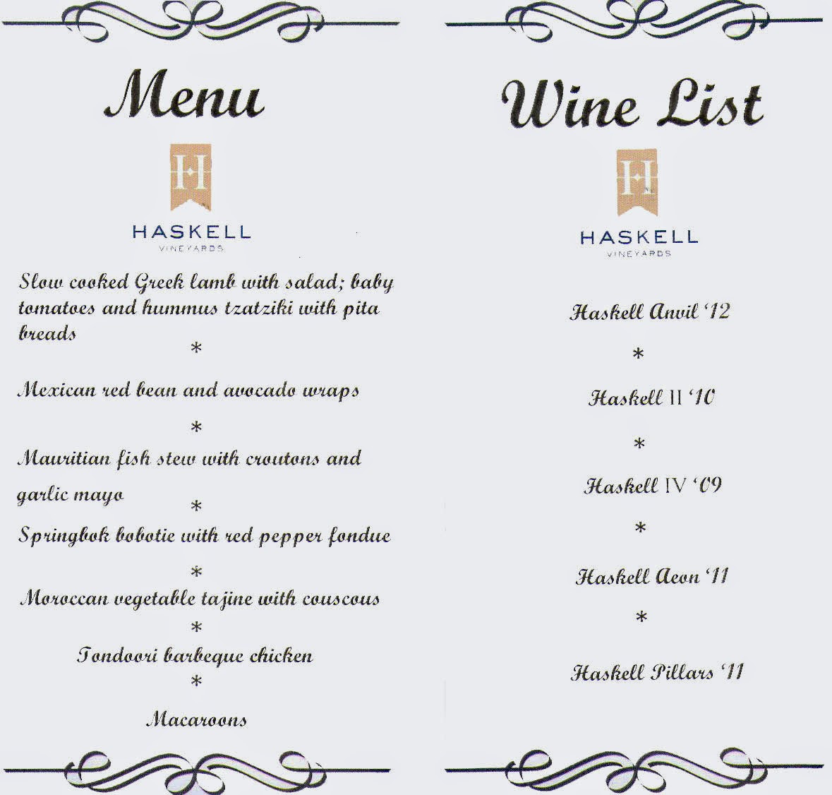 .: Preview tasting of the new Haskell wine releases