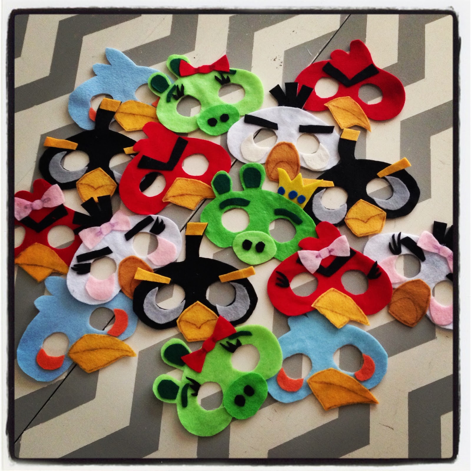 3 Little Things...: No Sew Angry Birds Masks