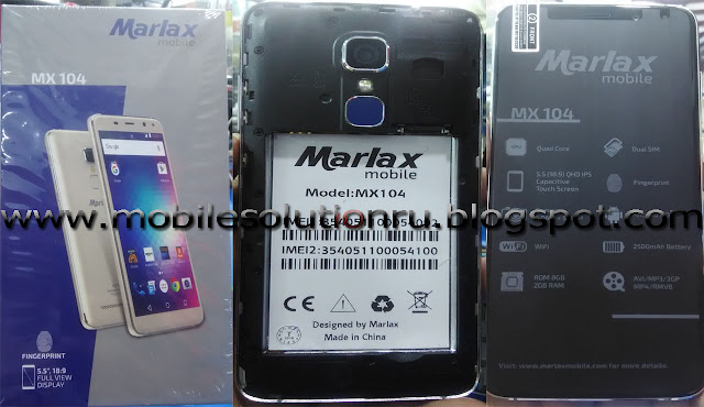 Marlax MX104 Hang Logo Lcd Fix Official Flash File - Mobile Solution