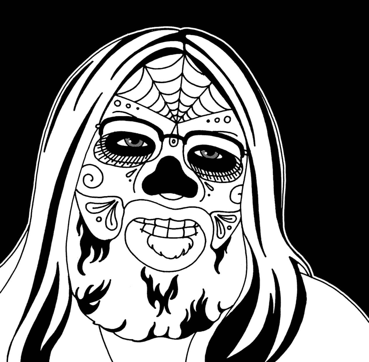 Yucca Flats, N.M.: Calaca-A-Day #509 - +Bruce Vogel