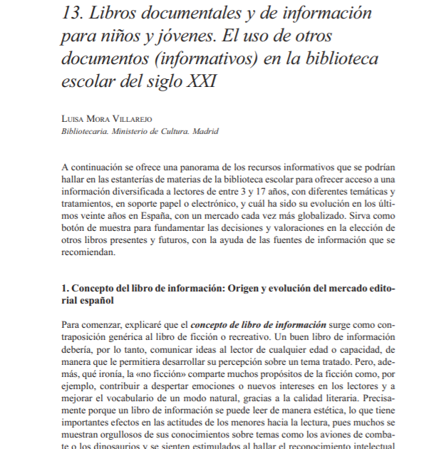 LECTURA 12: El libro de no ficción.