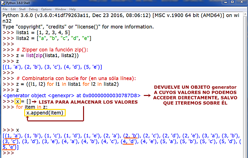 APRENDER A PROGRAMAR CON PYTHON: FUNCIONES exec(), hash() Y zip().
