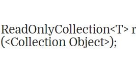 ReadOnlyCollection in CSharp | C#.NET,SQL Server and Microsoft Azure