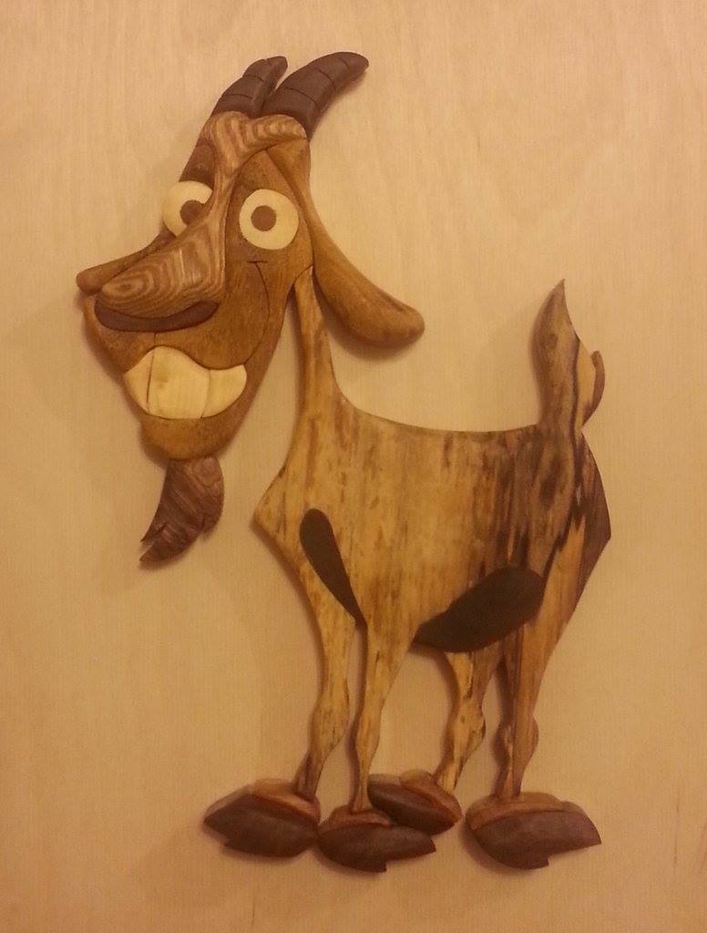 Anatolian Wood Art: Intarsia: Keçi (Goat)