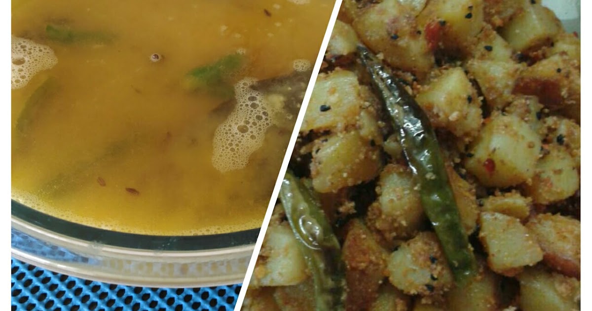 Arhar Daal and Aloo Posto(Tuvar Lentil and Potato in Poppy seed paste)