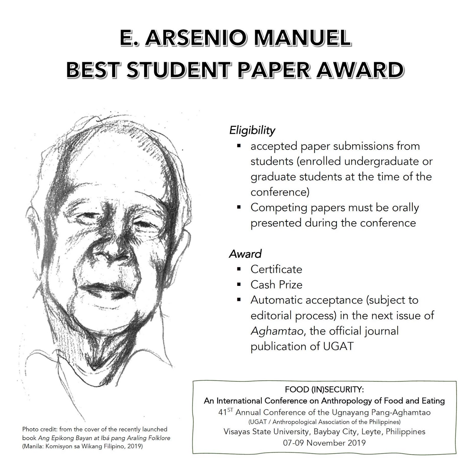 Ugnayang Pang-AghamTao (UGAT): E. Arsenio Manuel Best Student Paper Award