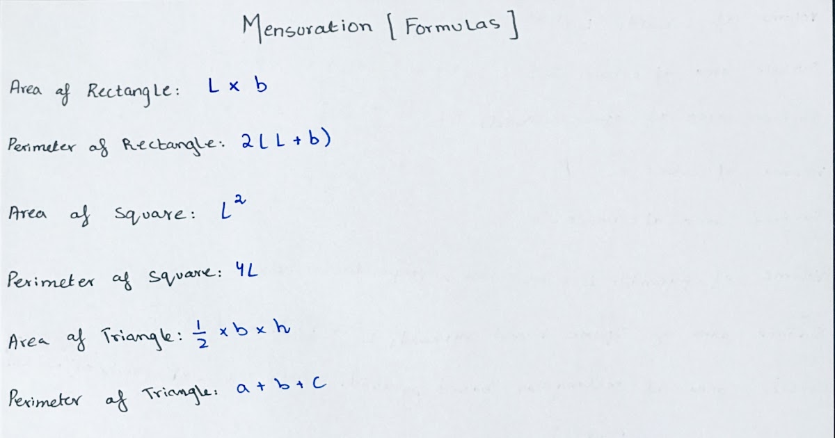 MENSURATION FORMULAS FOR IGCSE AND GCE (OLEVELS) STUDENTS! [2D and 3D ...