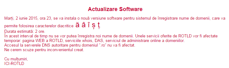 Domenii româneşti cu diacritice