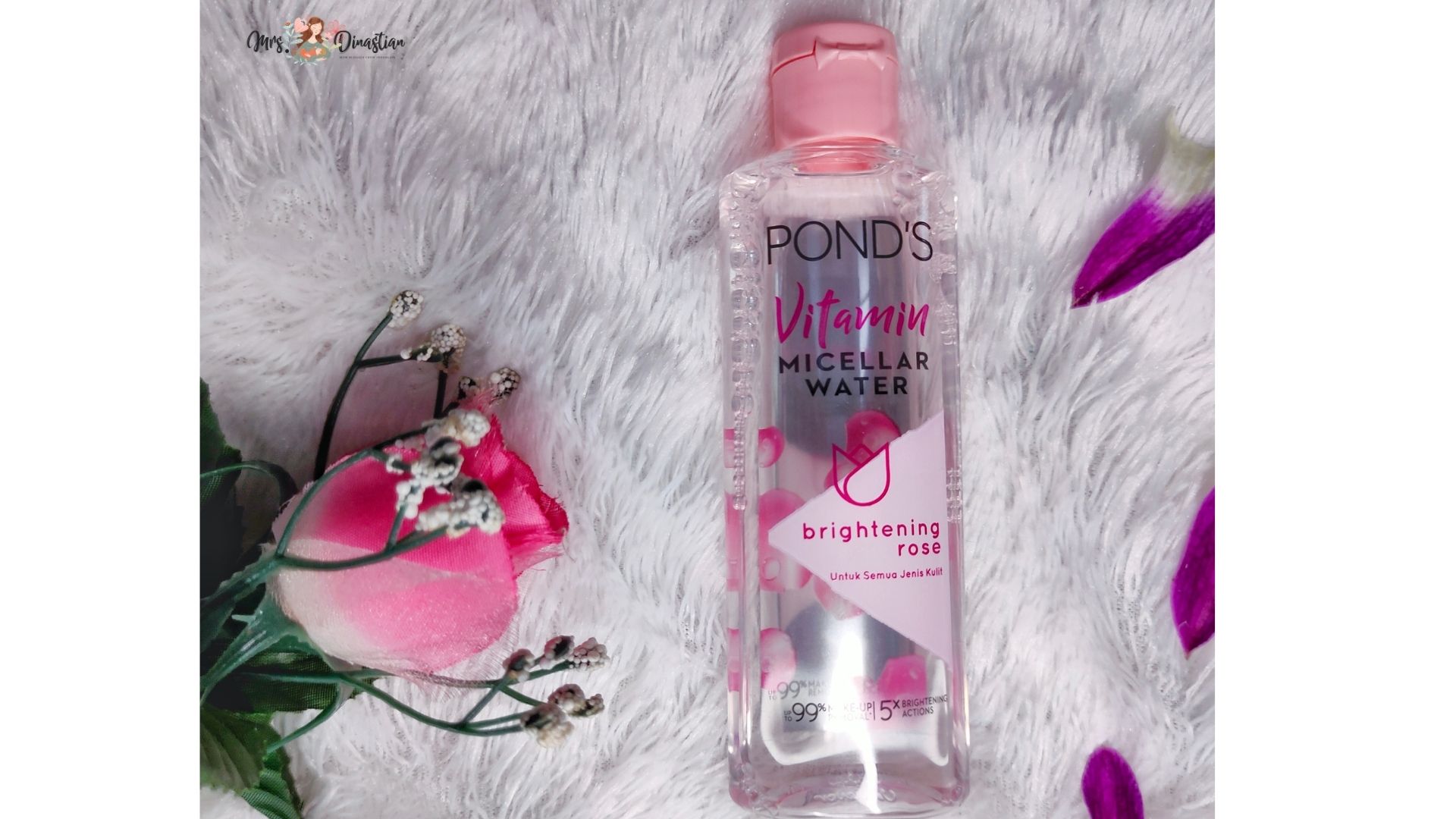 Review Ponds Vitamin Micellar Water Brightening Rose | mrs-dinastian