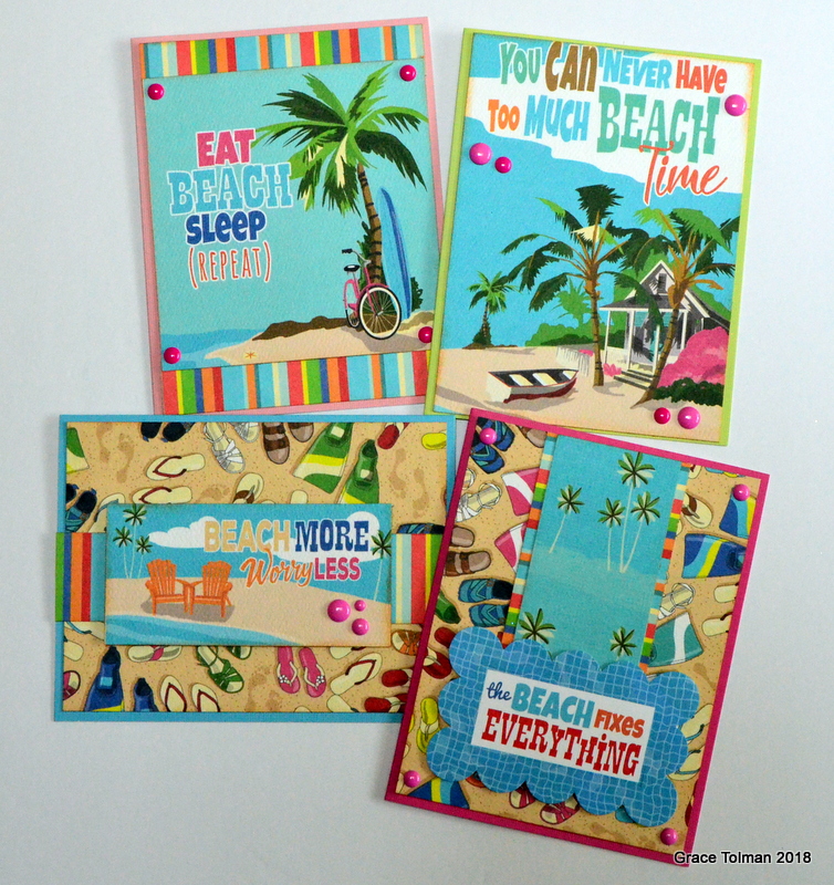 In my shoes: Beach Themed card (The ScrapRoom Flavor of the Month kit)