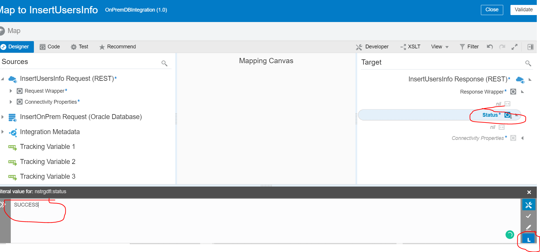 Create a REST API in OIC Service to insert data in OnPrem Database