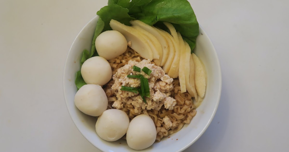 Dry Fish ball Mee Poh Simple Recipe ~ Pixel Treats