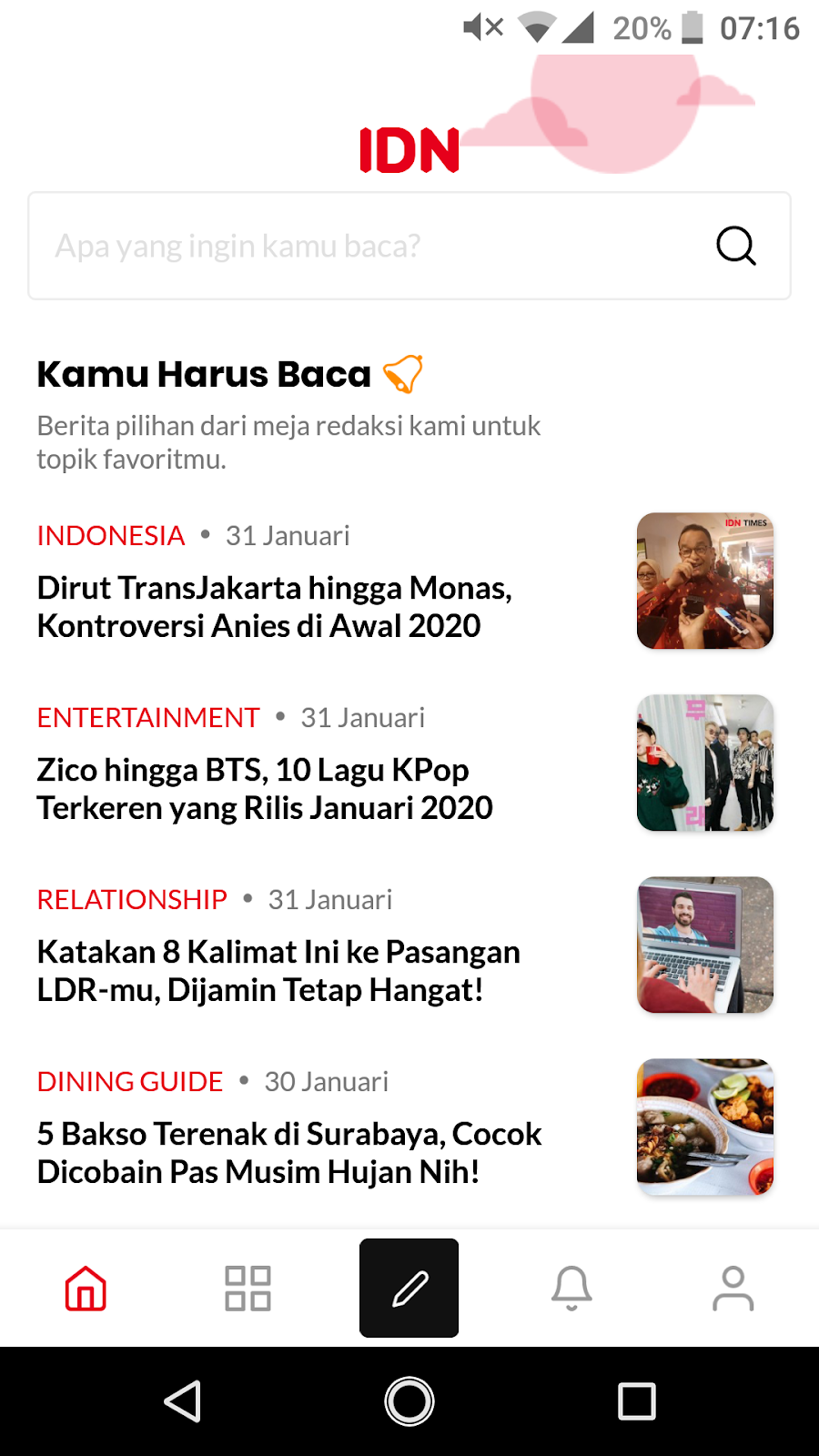 Aplikasi berita terbaik, ya aplikasi IDN times! - Blogger Serabutan