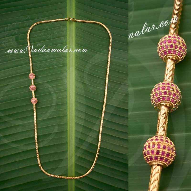South Indian Jewellery: Mugappu Chains Indian Pendants