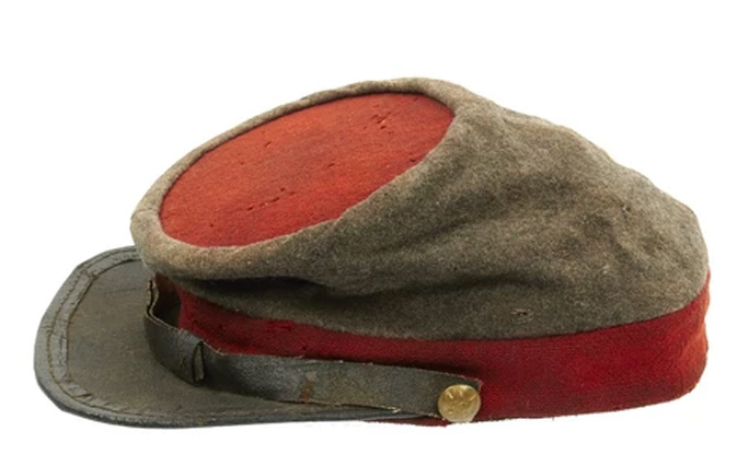 Civil War Quilts: Calico Lining in a Confederate Hat