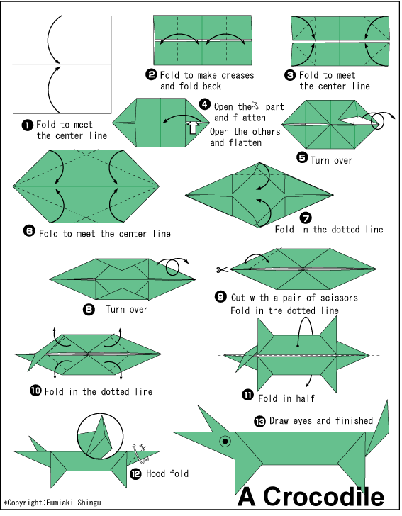 How To Make An Origami Alligator