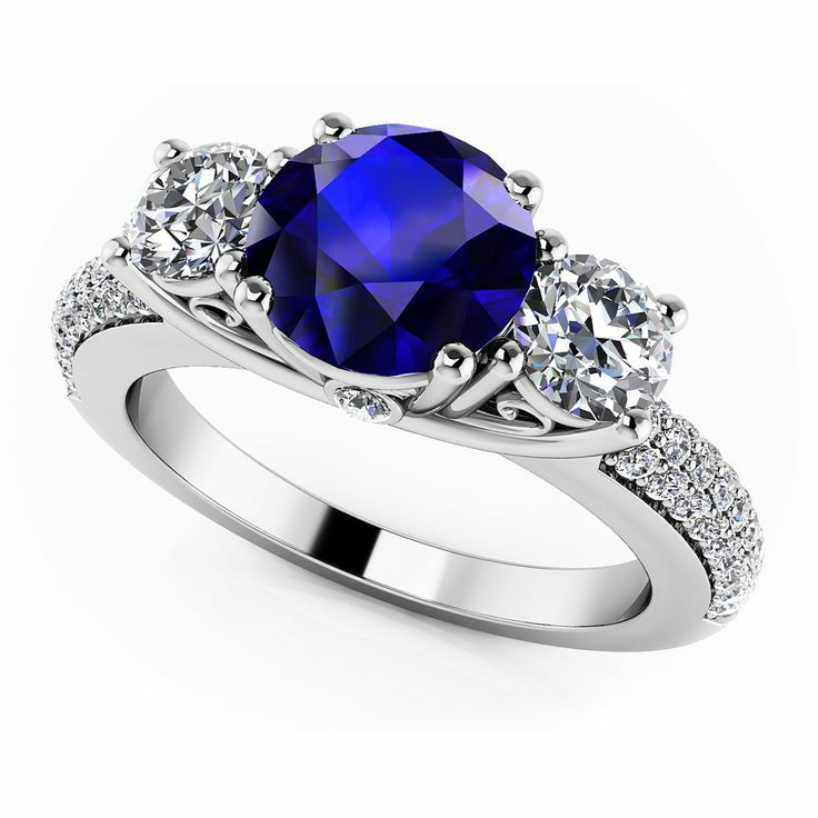 Gemstone diamond rings