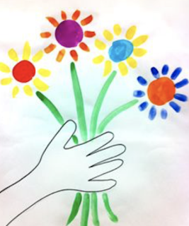 PICASSO HANDS WITH FLOWERS