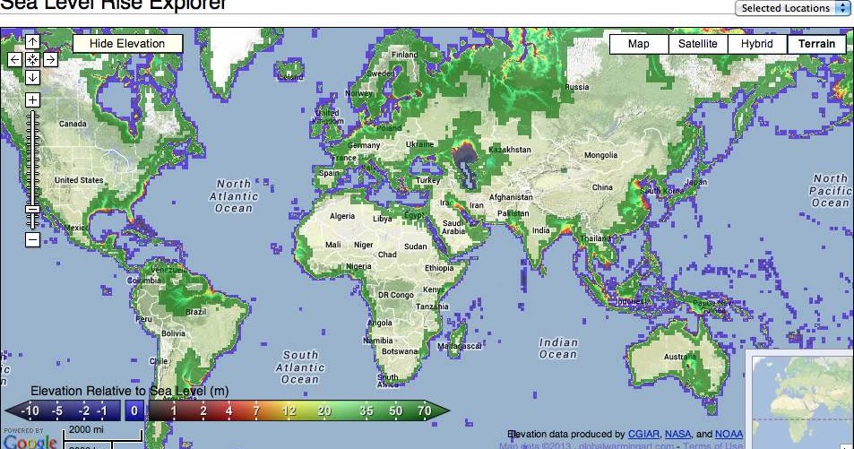 Maximizing Progress: Sea Level Rise Explorer ~ Map of Coastal Risk