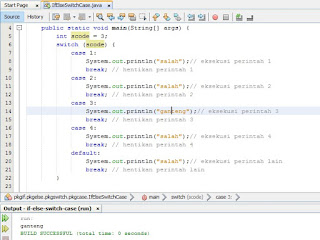 Tutorial Java : Percabangan If-Else If-Bersarang Switch-case (If ...