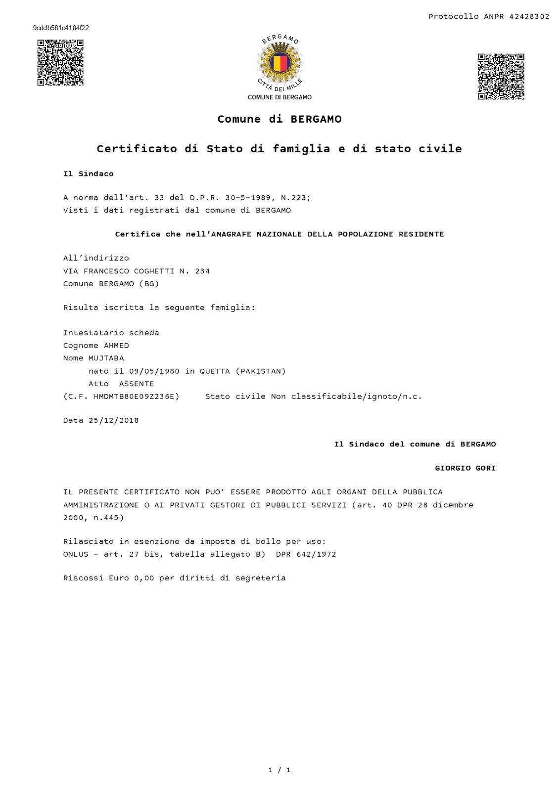 All Type of My Italian Certificate Documents with html text