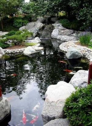 47 Beautiful Fishpond Design for Backyard | ARA HOME