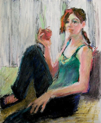 Connie Chadwell's Hackberry Street Studio: Lexie with an Apple ...
