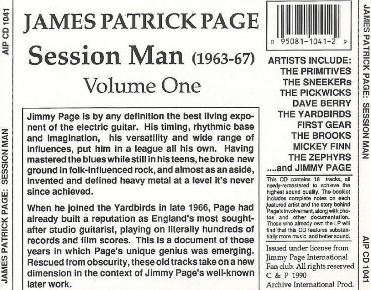 Pop On The Run: James Patrick Page (Jimmy Page) - Session Man, Vol. 1&2 ...