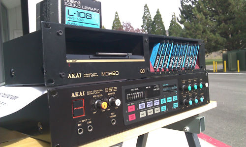 MATRIXSYNTH: Akai S612 Sampler MD280 QD Drive, w/ Disks!!!
