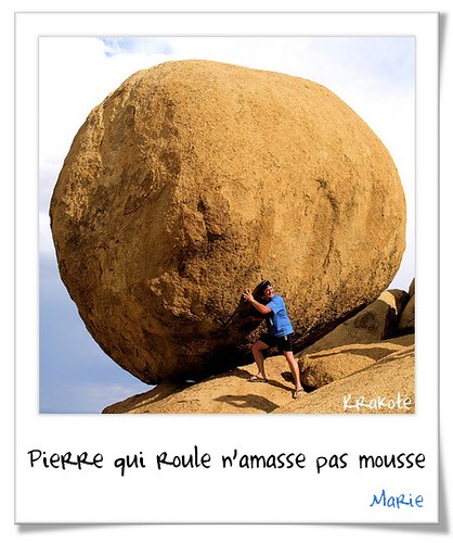 Comment ça se dit en français?: pierre qui roule n'amasse pas mousse Comment ça se dit en français?: pierre qui roule n'amasse pas mousse