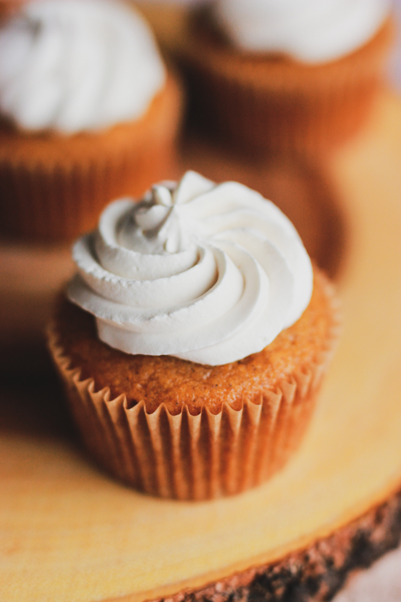 Butternut Squash Cupcakes with Chai Infused Whipped Cream - Confessions ...