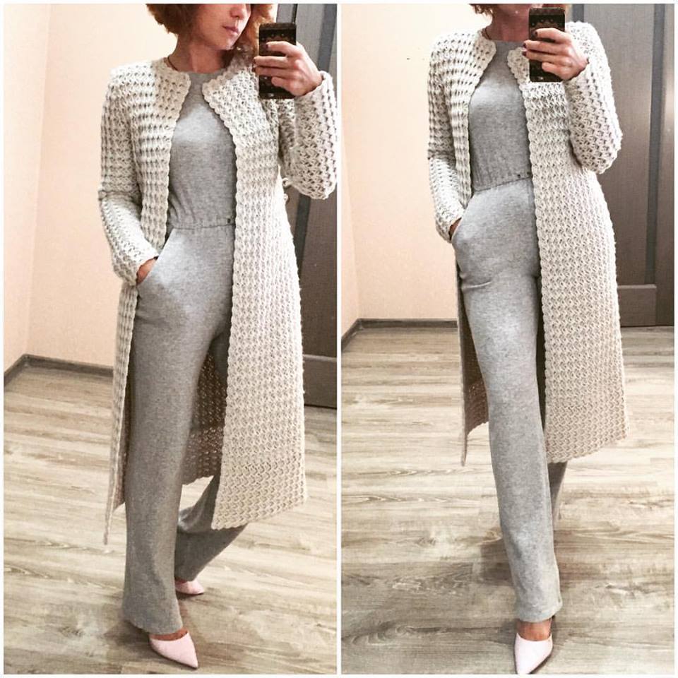 Dziana Moda: Elegancki płaszcz szydełkiem