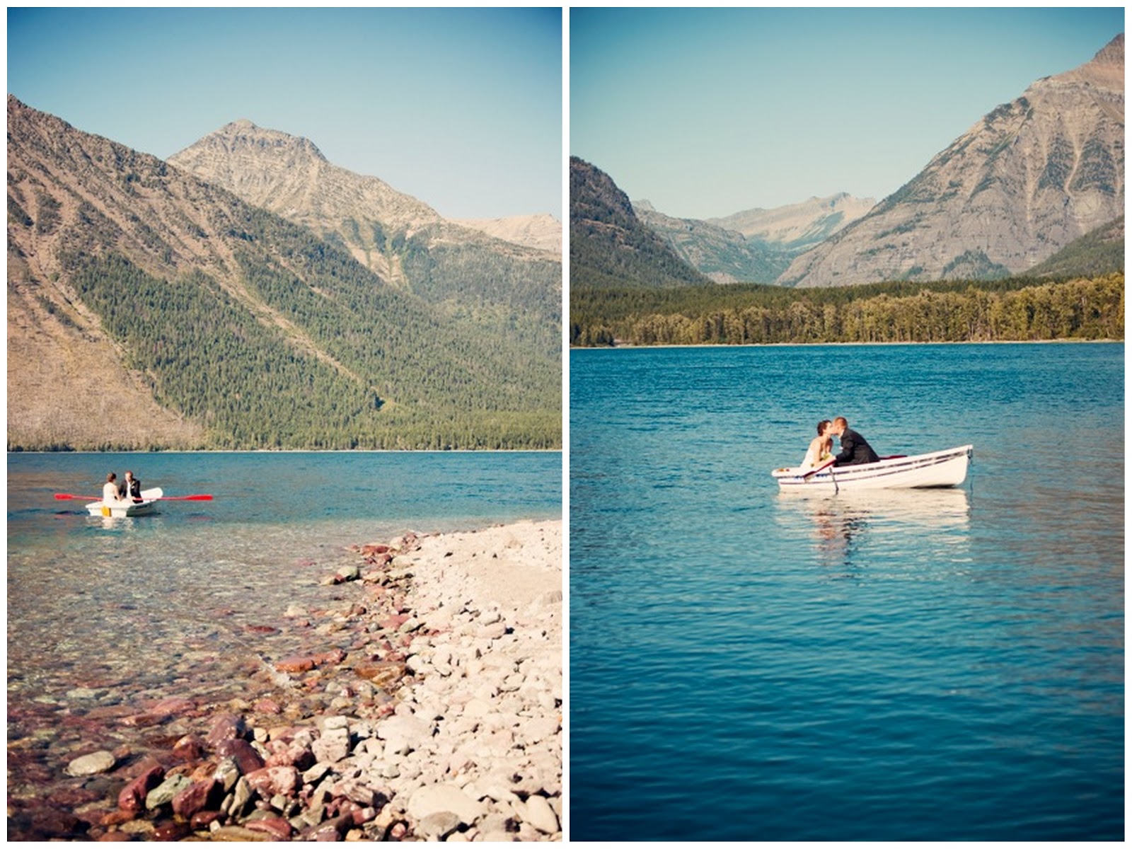 nikki & ben's intimate glacier national park wedding - Oatmeal Lace