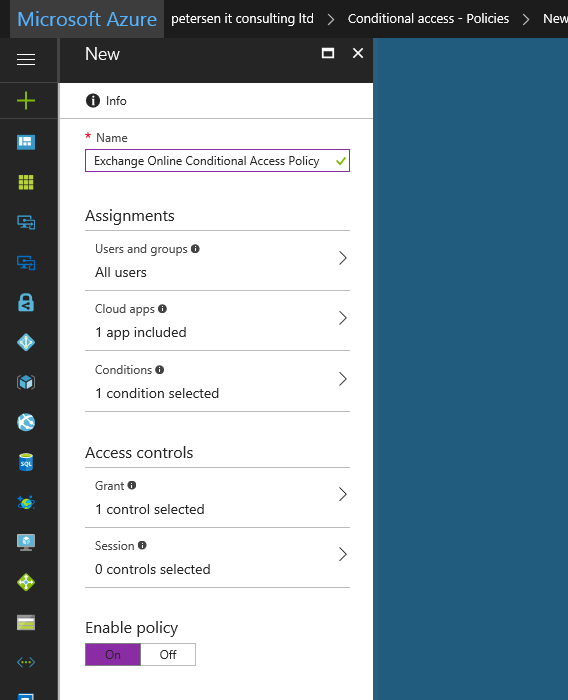 Intune - Conditional Access - Exchange Online and WP8