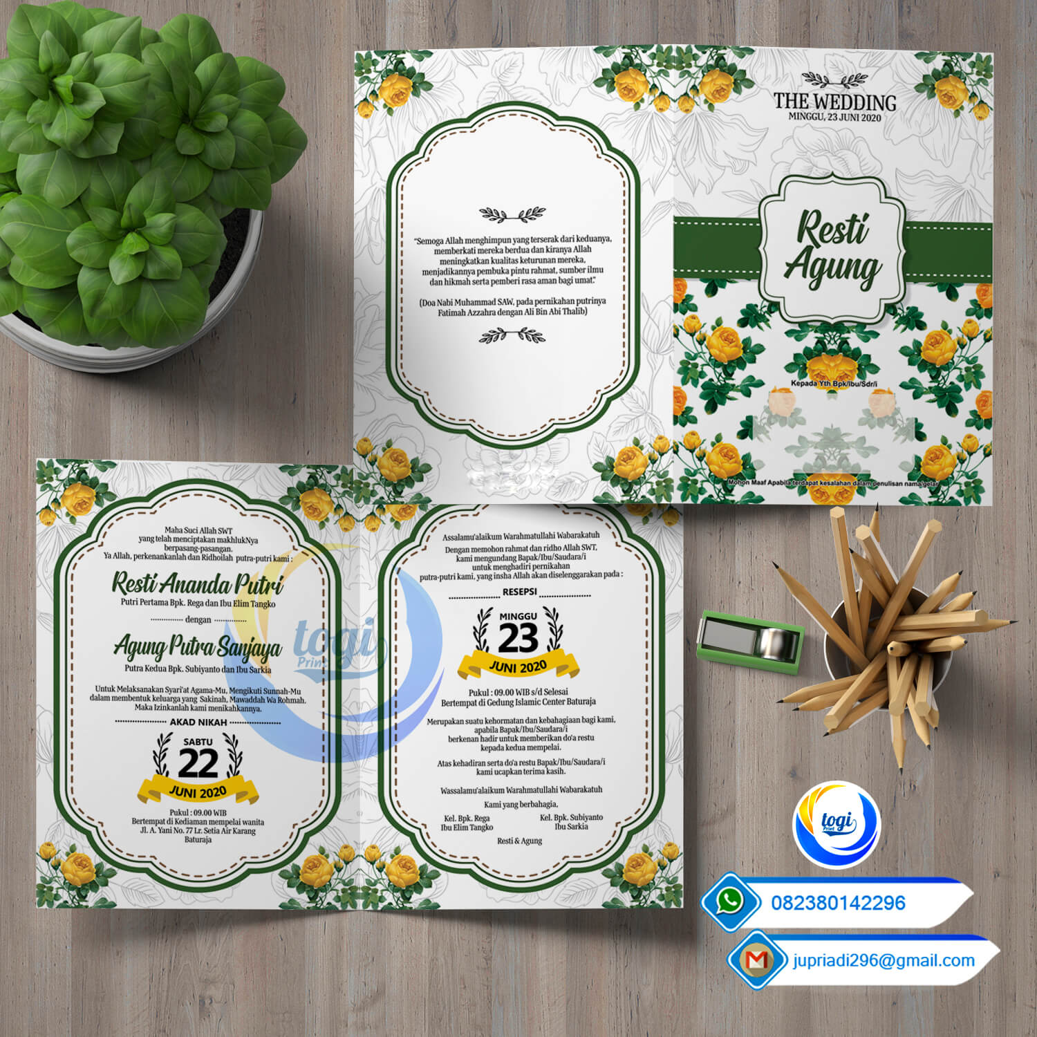100 Download Template Desain Undangan Pernikahan Custome Elegan Cdr ...