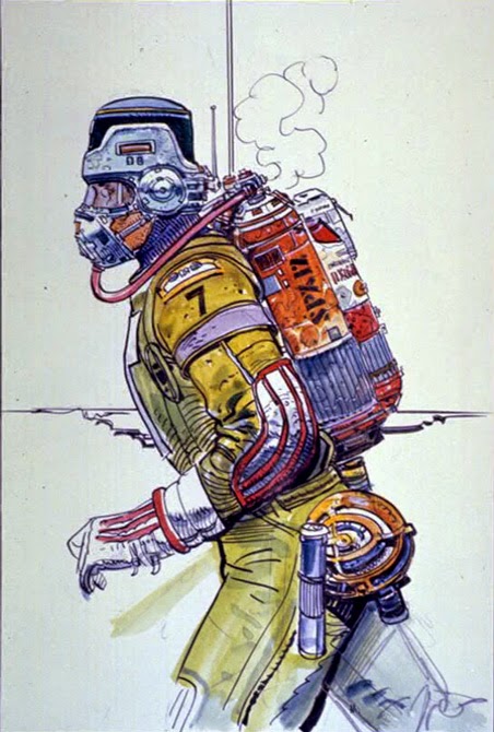 Alien Explorations: Alien: Moebius's concept art for Nostromo crew's ...