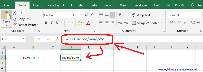 Rumus Merubah Format Tanggal di Exel Sesuai Keinginan - BLOG BELAJAR