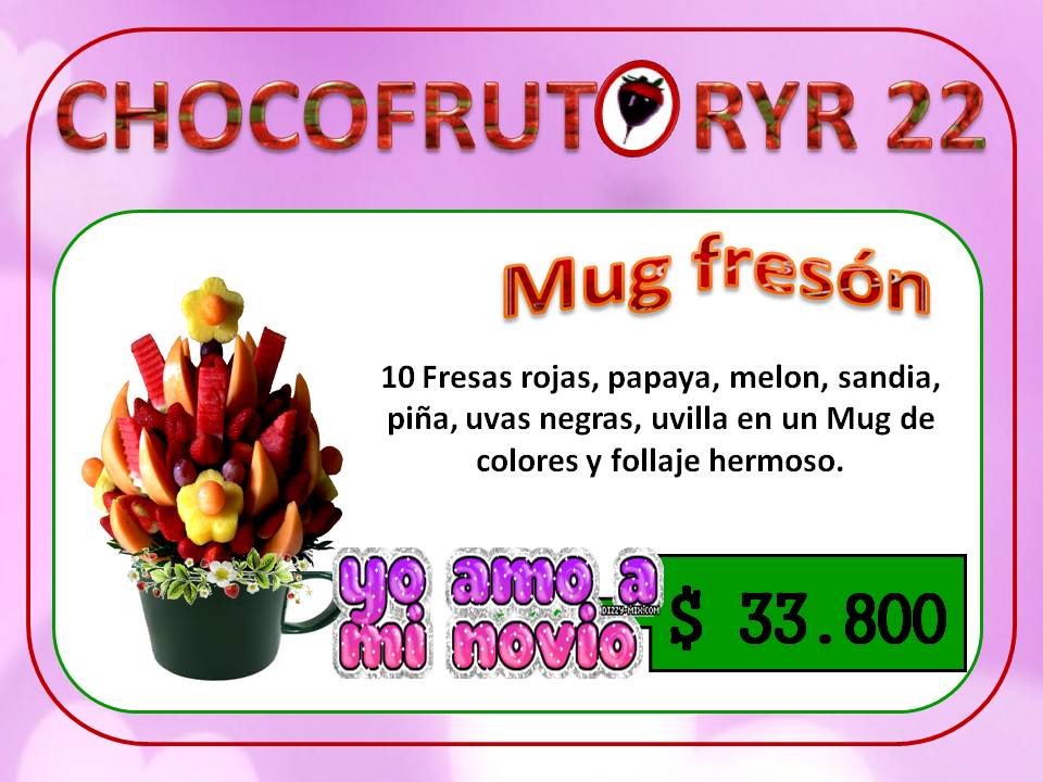CHOCO FRUTAS RYR: CATALOGO 1 CHOCO FRUTAS RYR