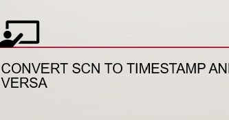 How to convert scn to a timestamp in Oracle