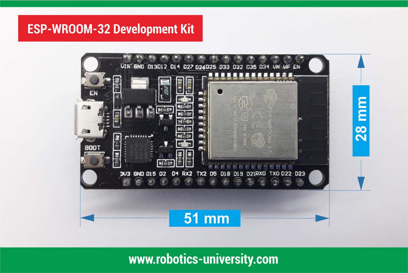 ESP-WROOM-32 Development Kit - WiFi and Bluetooth Low Energy (BLE ...