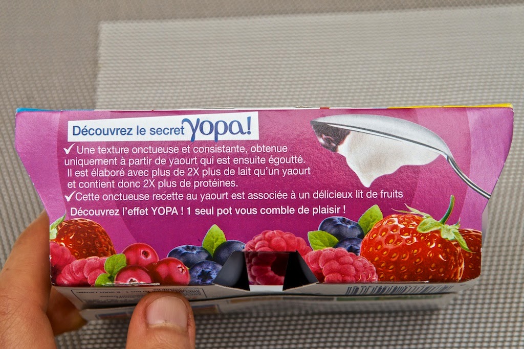 Yopa! nature sur lit de fruits rouges 2% M.G. (4x100g) par Yoplait