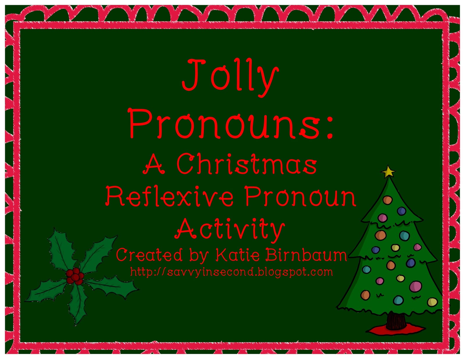 Savvy in Second: Christmas Reflexive Pronoun Activity (And a New Look!)