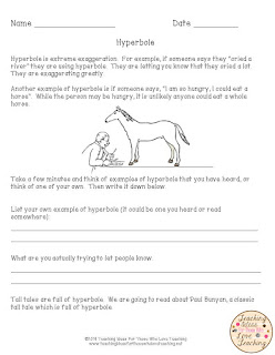 Classroom Freebies Too: Hyperbole and Paul Bunyan
