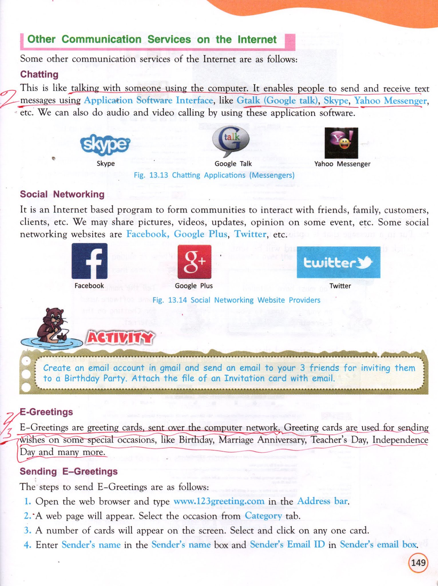 Chapter 13, Email and Other Internet Services ~ Computer, VI Std